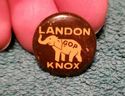 10H Vtg Landon Knox GOP 1930s Political Pin Back Pin Button | eBay