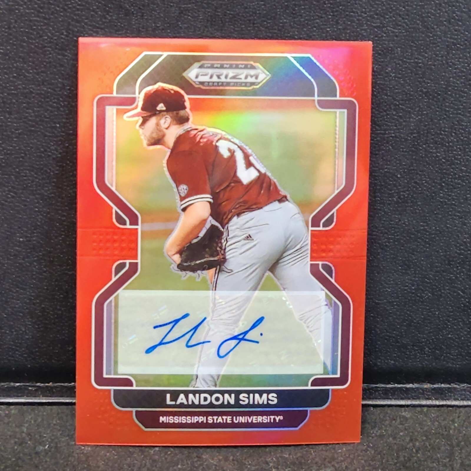 Landon Sims 2022 Prizm Draft Picks Red Prizm Auto 06/50 | eBay