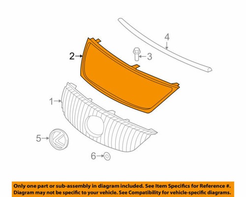 52711-53010 Toyota Moulding, radiator grille 5271153010, New Genuine ...