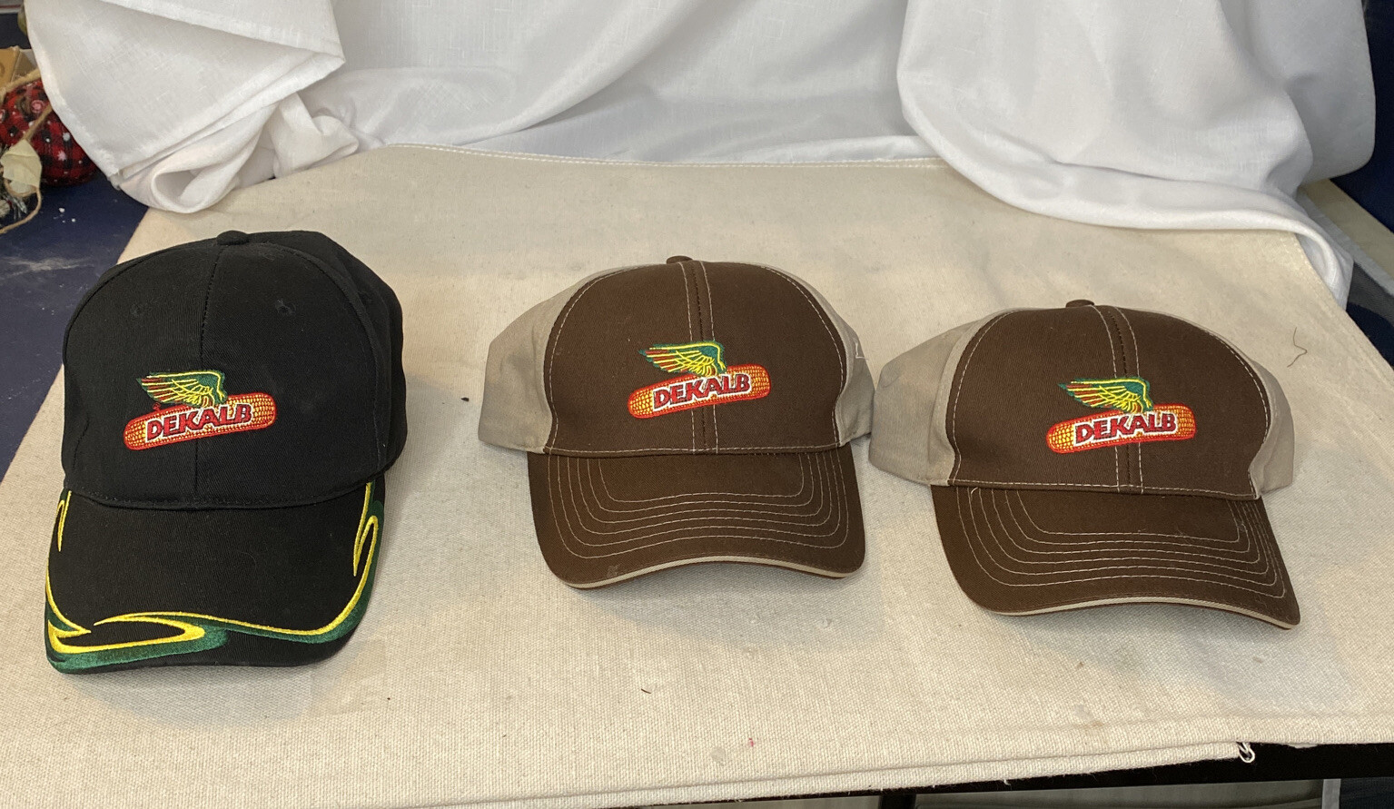 3- VTG DeKalb Adjustable Cap Farmer Hat | eBay