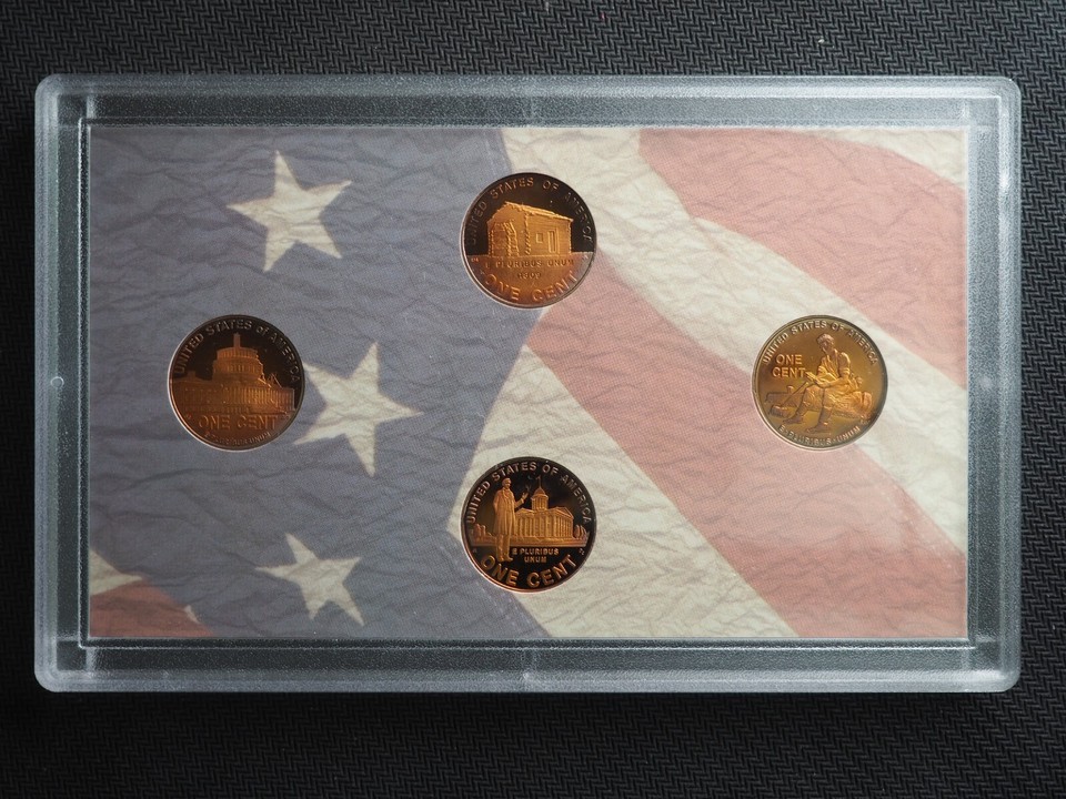 2009 S LINCOLN CENT PENNY BICENTENNIAL SET GEM PROOF 4 COIN SET! NO BOX ...
