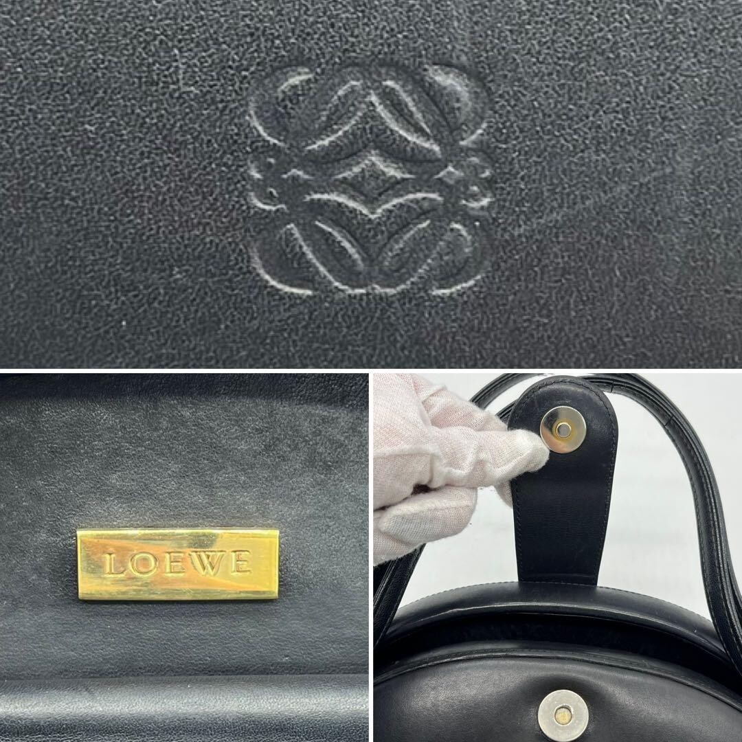 Loewe Vintage Anagram Round Women's Handbag Tote Bag Leather Loewe Vintage Anagram Round Women's Handbag Tote Bag Leather