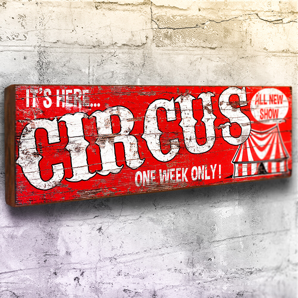 Circus Wood Funfair Sign Vintage Style Sign 28cm Wooden Fairground Showman | eBay