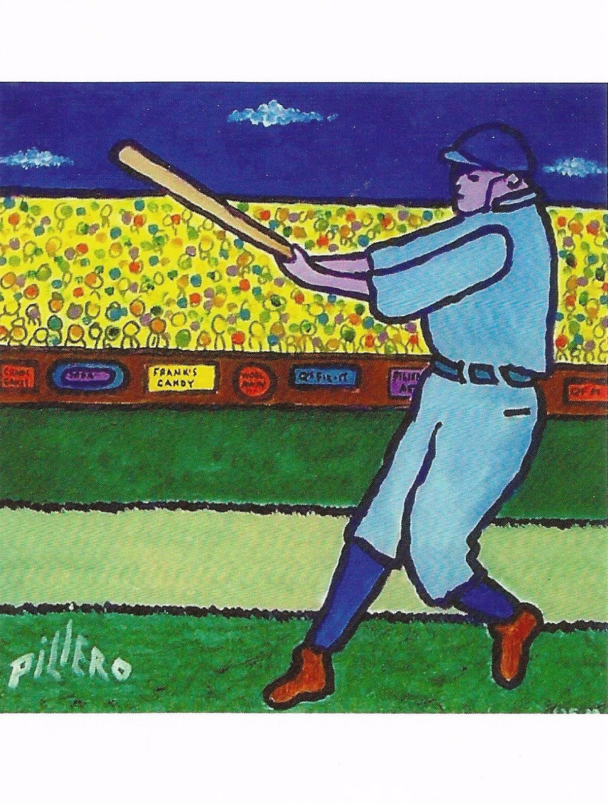 Postcard Piliero "Play Baseball" Folk Art MINT | eBay