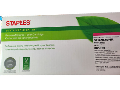 NEW Staples Sustainable Earth SEB2025MR Laser Toner Cartridge MAGENTA ...