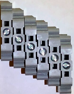 LOT OF 6 Phoenix Contact Typ E/NS 35 N End Clamp 9.5mm Gray 0800886 | eBay