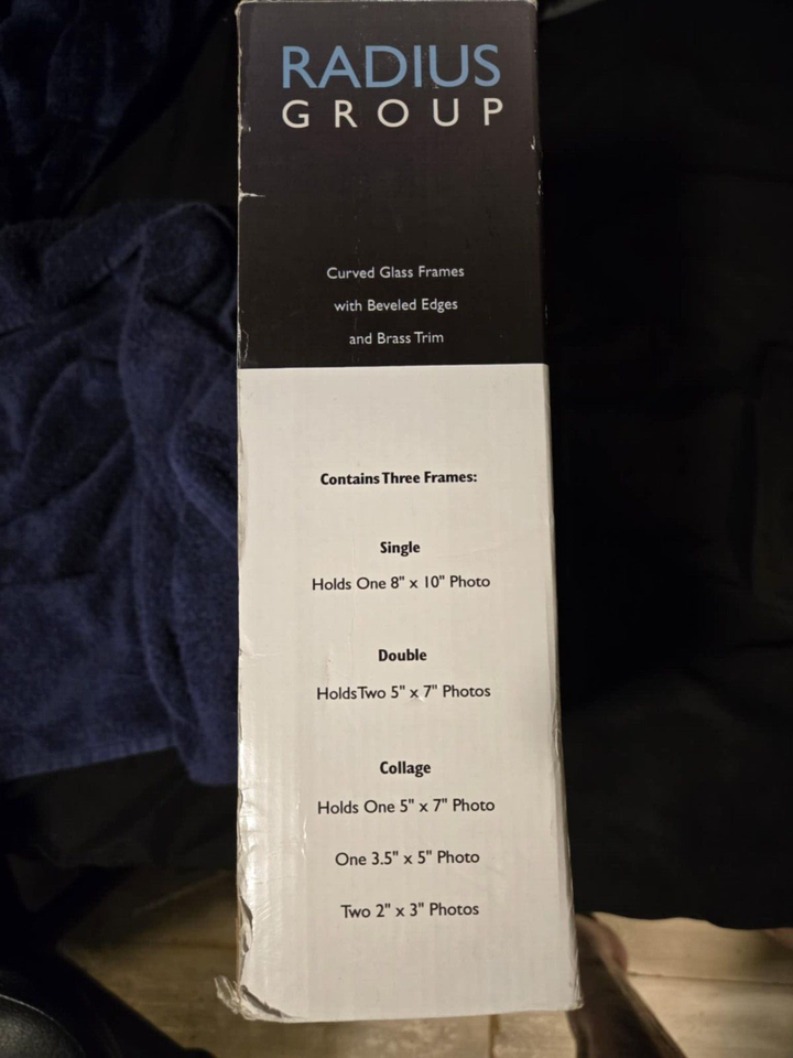 Radius Group Curved Glass Photo Frames With Beveled Edges & Silver Trim ...