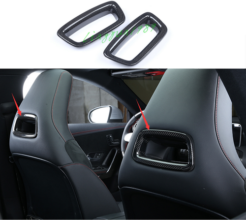 2PCS Real Carbon Fiber Rear Seat Back Frame Trim For Benz A Class W177 ...
