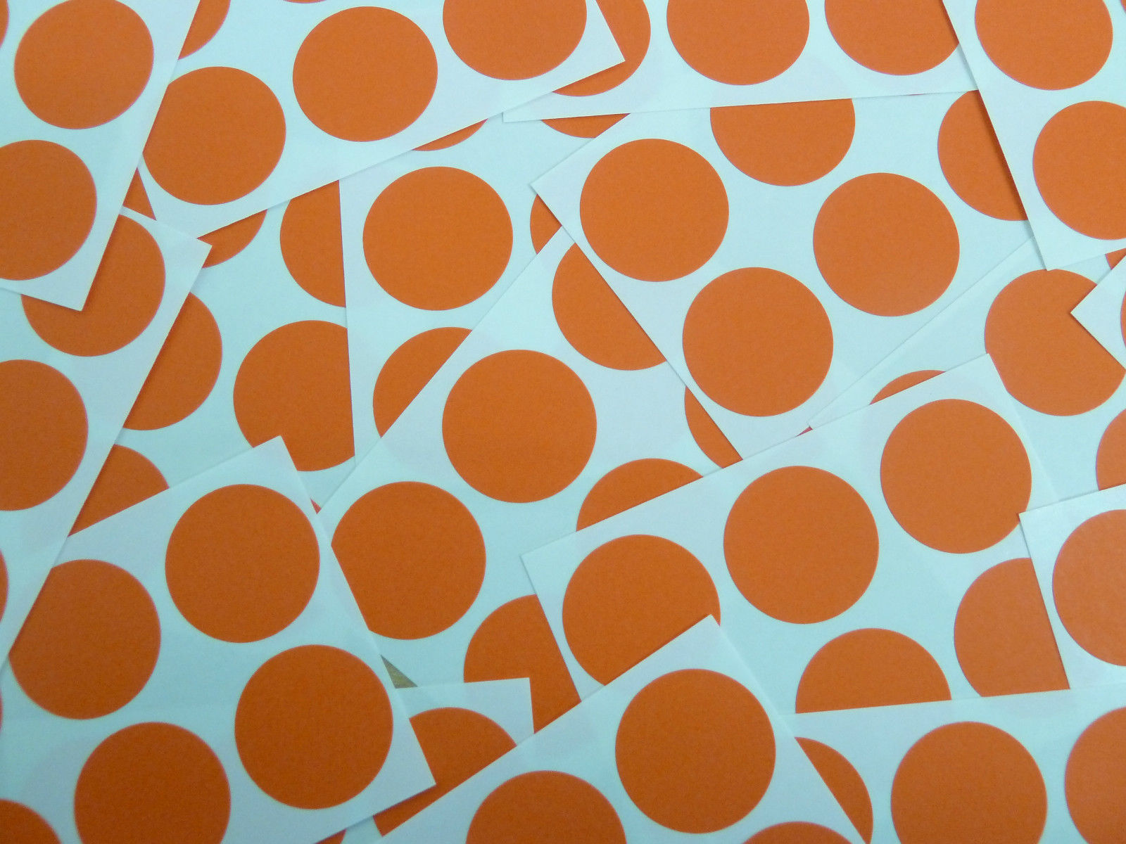 33mm Round MATT ORANGE Colour Code dot Stickers Sticky Adhesive spot ...