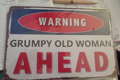 grumpy old woman METAL TIN SIGN man cave bar retro style 30 by 20 cm | eBay