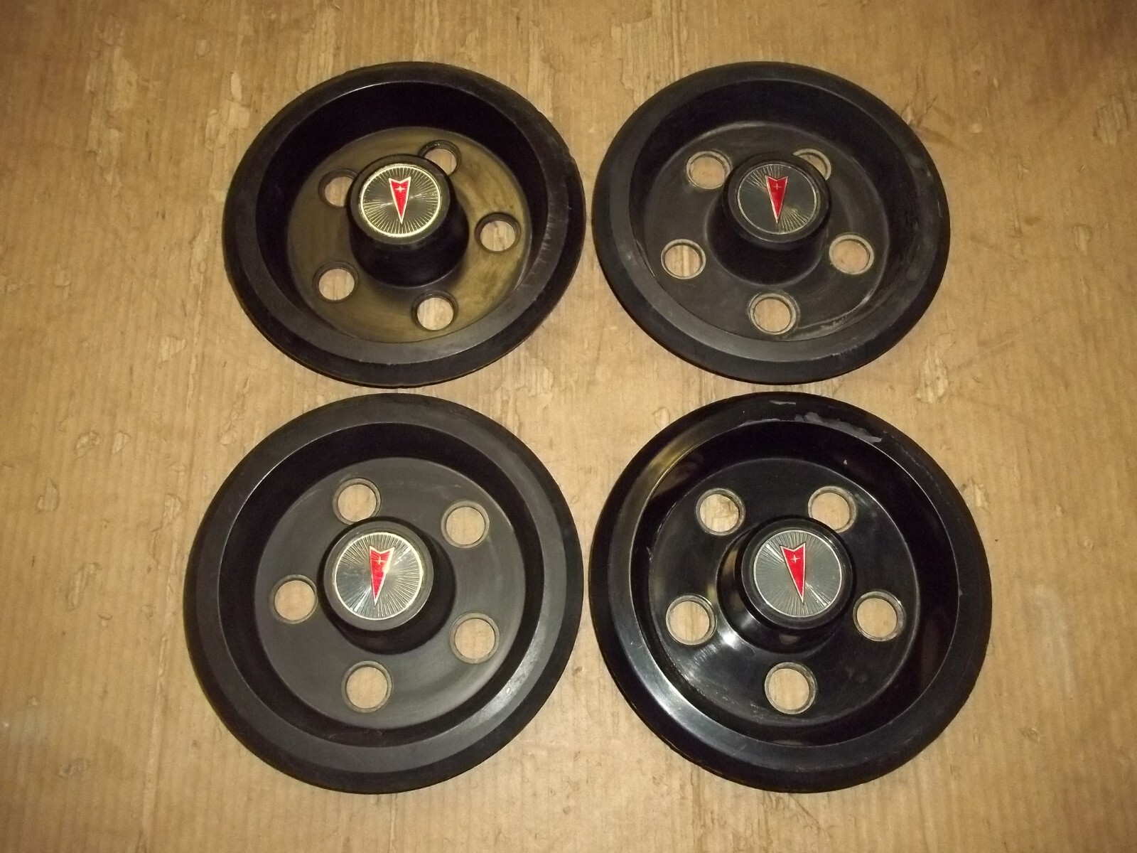 Pontiac Hubcap Wheel Lug Cover Rim Center Hub Cap OEM 10023936 BLACK 5 ...