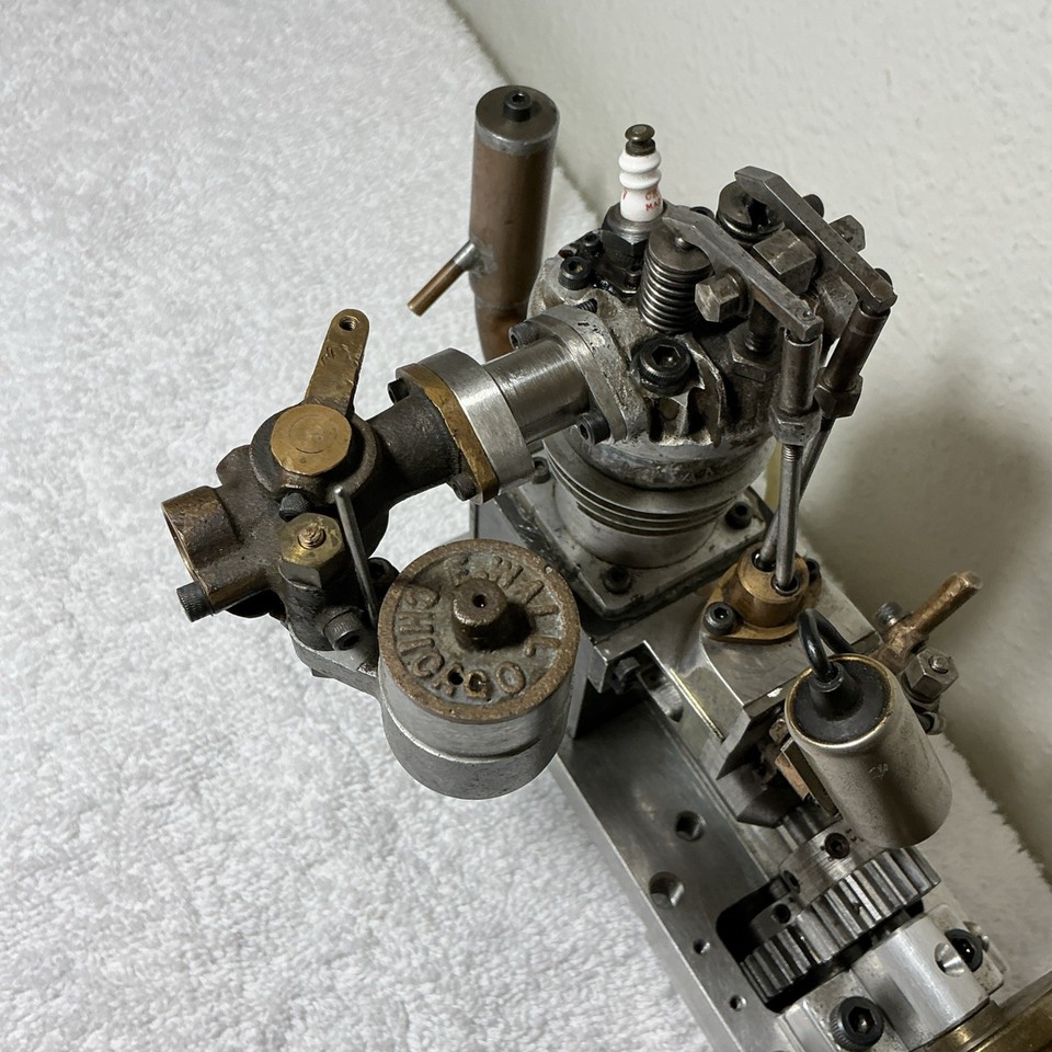 Vintage RARE Elmer Wall 71cc Model Boat Airplane Brass Stunning Motor ...