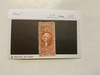 US Postage, Scotts R66c, One Dollar Stamp, US Revenue, Washington, $27. ...