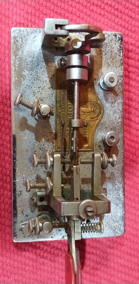 Genuine Vibroplex Bug Deluxe Key Telegraph VINTAGE BEAUTIFUL BADGE | eBay