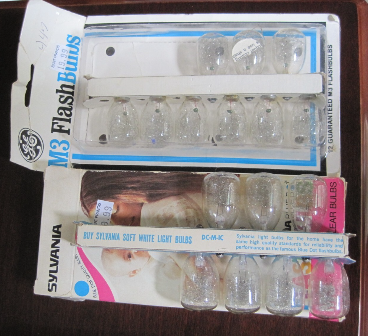Lot of 16 Vintage GE & Sylvania Blue Dot M-3 CAMERA FLASHBULBS Photo ...