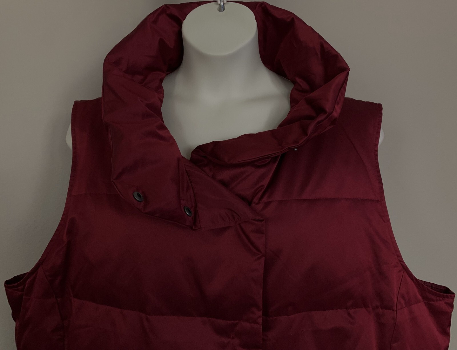 J. Jill Womans PUFFER VEST 4X Outerwear Snaps Cranberry Red J JILL Plus ...