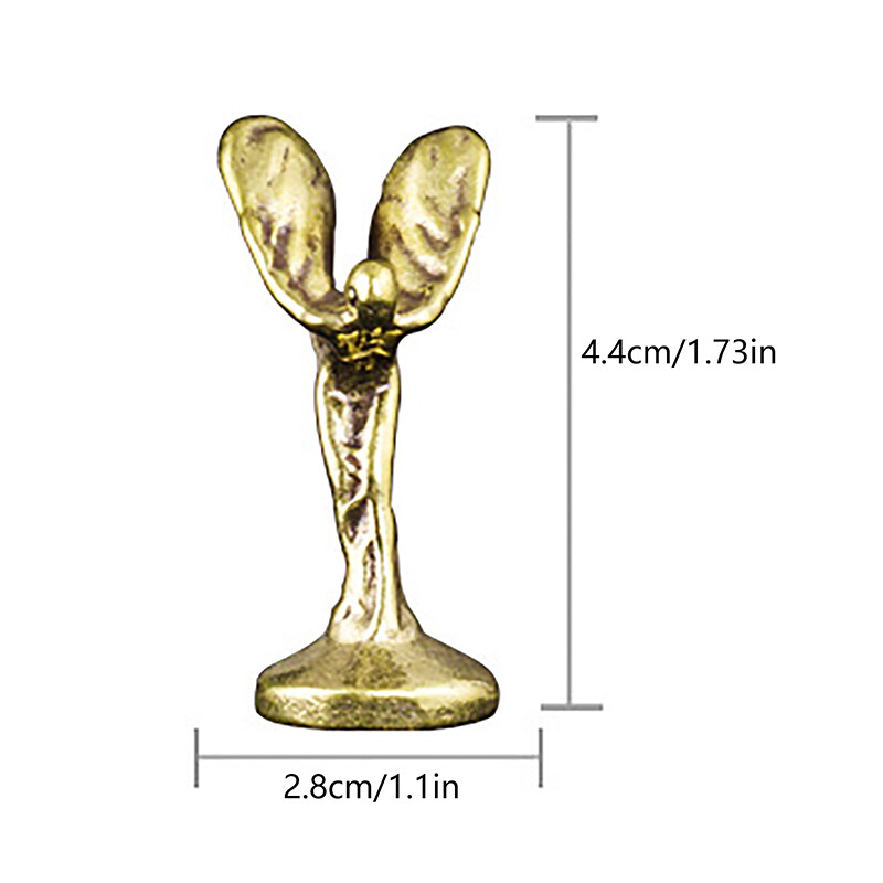 Mini Trophy Copper Figurines Vintage Ornaments Little Golden Man Statue ...
