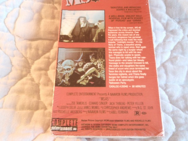 Ms. 45 (VHS) for sale online | eBay
