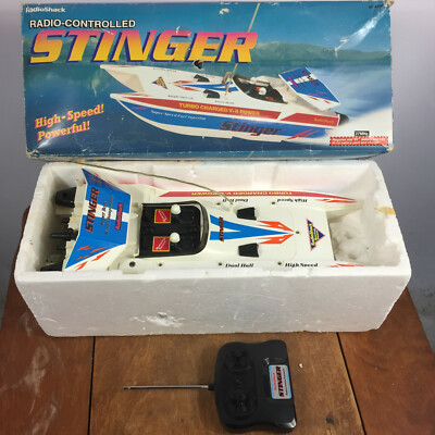 Vintage Radio Shack Stinger RC Control Boat Water Remote Control Car ...