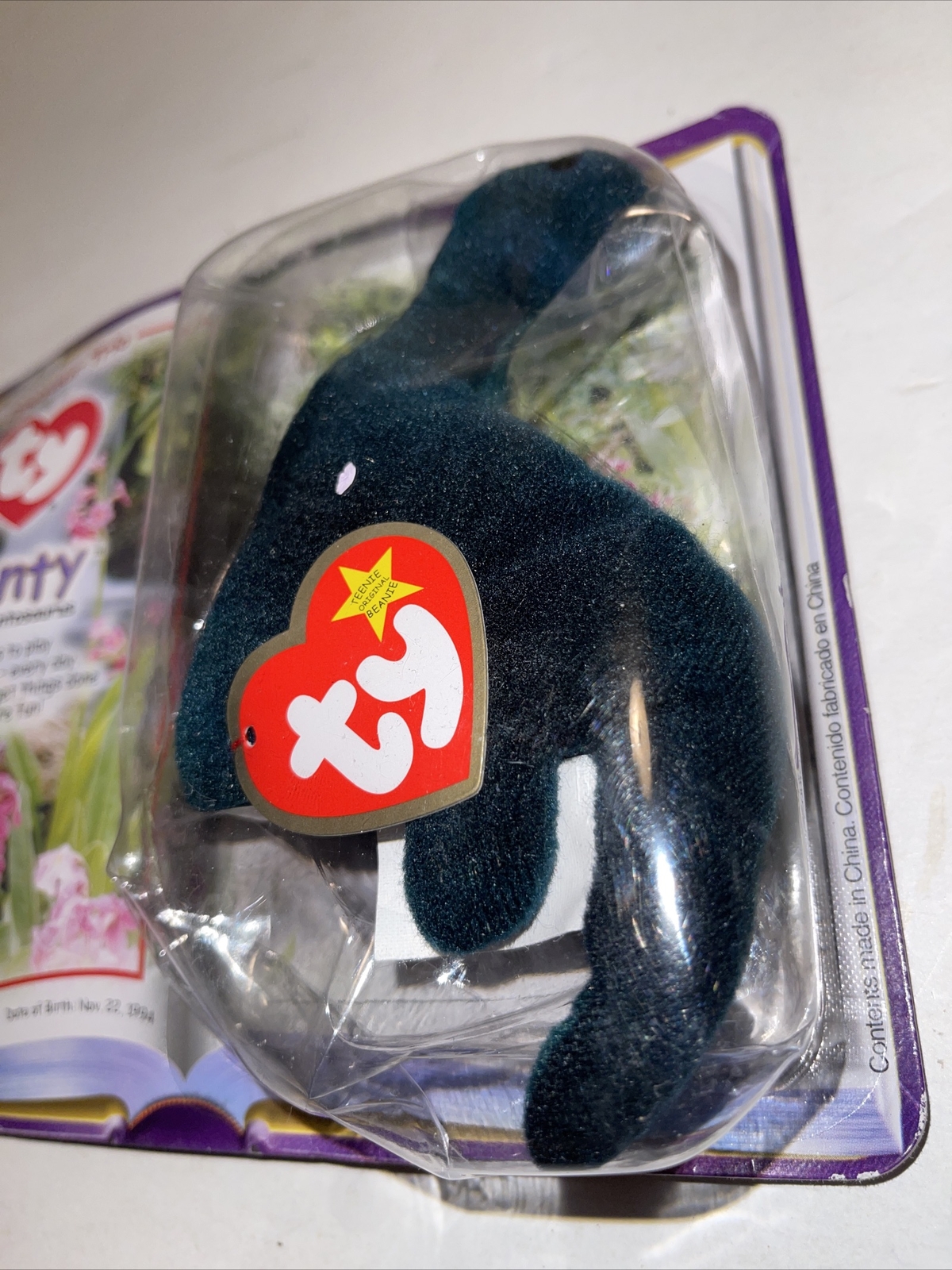 TY Teenie BRONTY The Brontosaurus Beanie Baby McDonalds Dinosaur 2000 ...