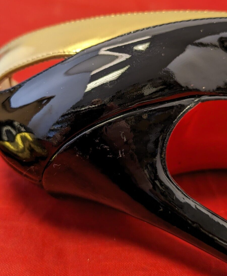 Shoes CHRISTIAN LOUBOUTIN Duvette 120 Patent Black/Gold3 BK11 size EU38 ...
