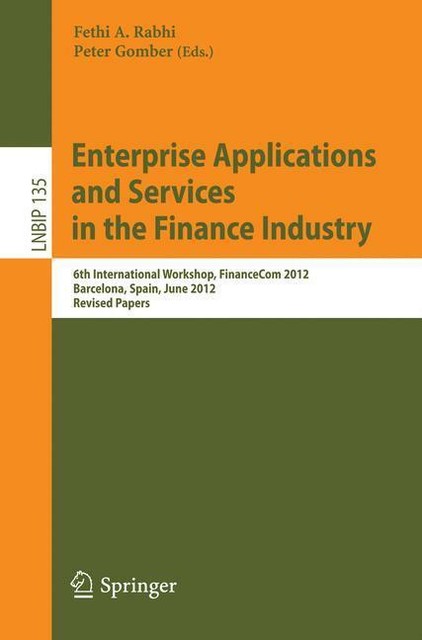 Enterprise Applications And Services in The Finance Industry von Peter ...
