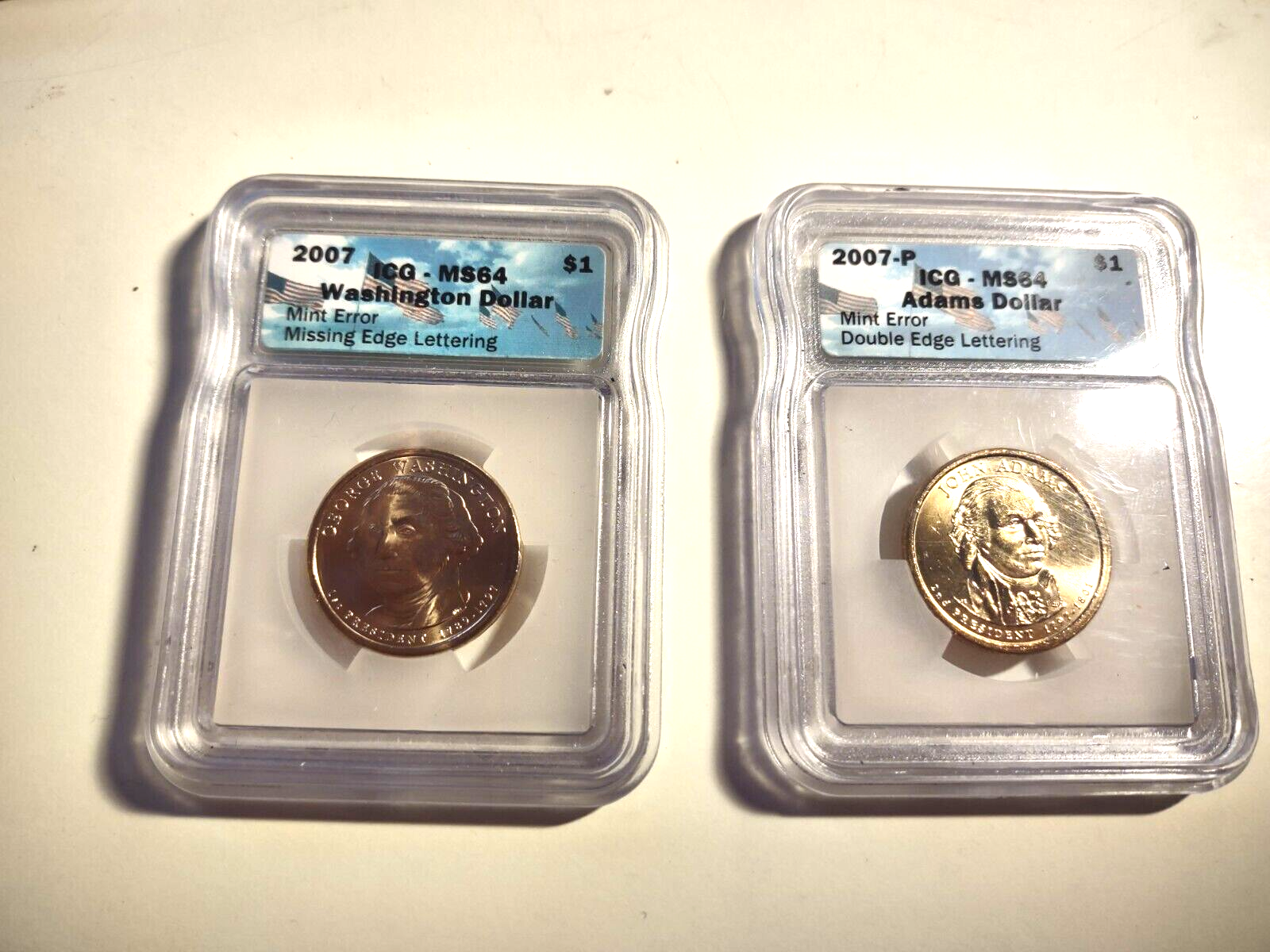2007 Mint Error $1 coins MS64 (Missing Edge Lettering) | eBay