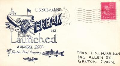 1943, USS Bream SS-243, Launched (N1933) | eBay