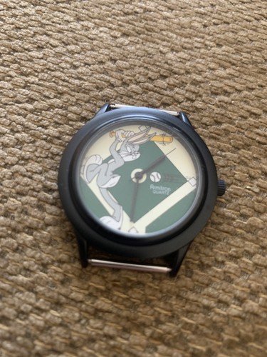 VTG. WARNER BROS~ WATCH ~BUGS BUNNY BASEBALL 1994 NO BAN~JAPAN MOVT ...