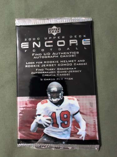 2000 Upper Deck Encore NFL Football Card Pack Sealed Possible Tom Brady ...