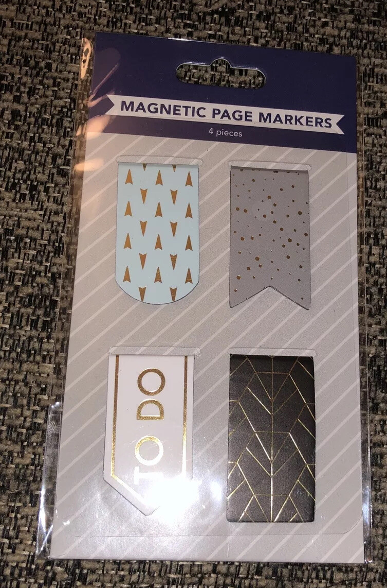 Staples New In Packaging Magnetic Page Markers (Set of 4) 4 Styles | eBay