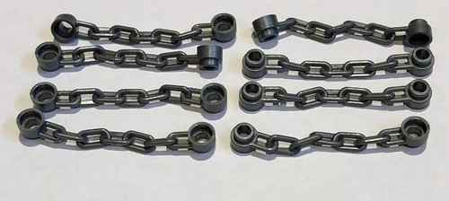 8 X NEW LEGO Chains 5 Links Flat Silver 92338 Castle Minifig Utensil ...