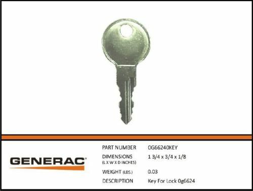 Generac 0G66240KEY Key for Lock 0g6624 Set of 2 for sale online | eBay