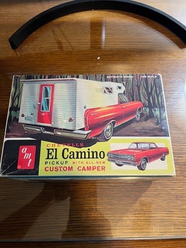 Vintage AMT 1965 El Camino Pickup with the Custom Camper issued 1965 | eBay