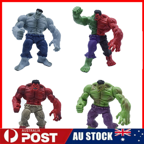 4PCS The Incredible Avengers Hulk Green Red Blue Action Figure Toys 4. ...