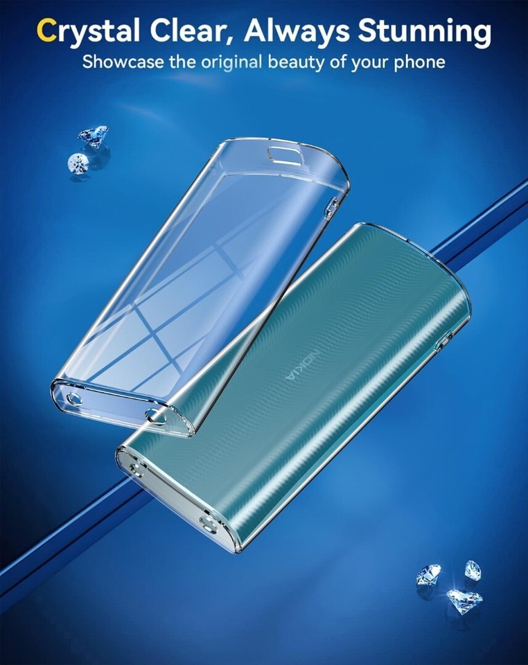 For Nokia 3210 4G (2024) Case, Slim Clear Silicone Shockproof Gel Phone ...
