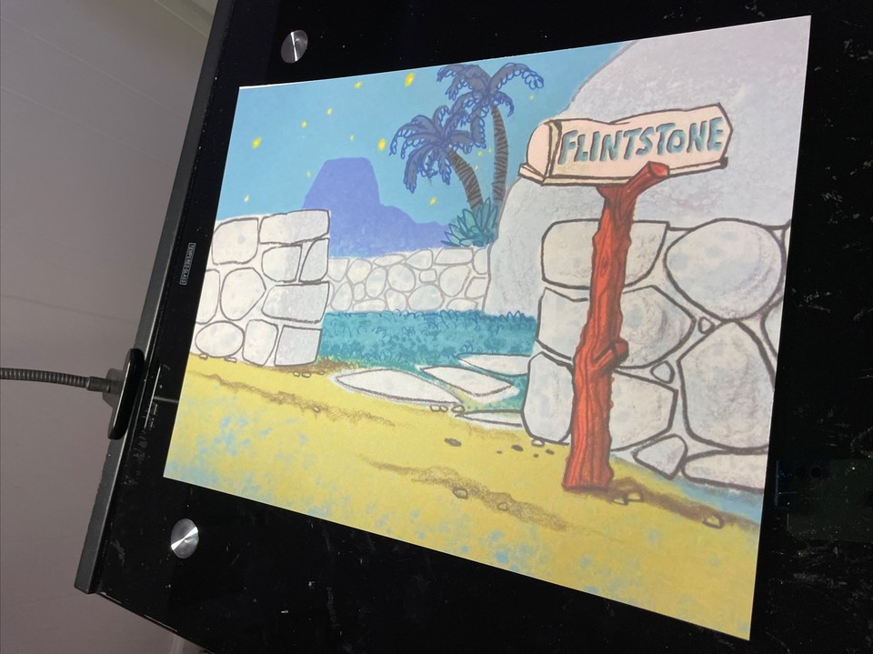 THE Flintstones Animation Cel Background Copy Cartoon Network Hanna ...