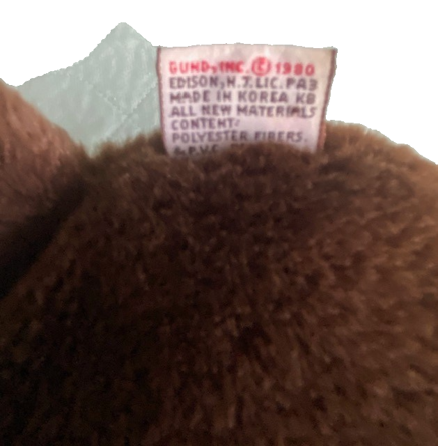 Gund Snuffles 10" dark brown & white 1980 plush bear very good ...