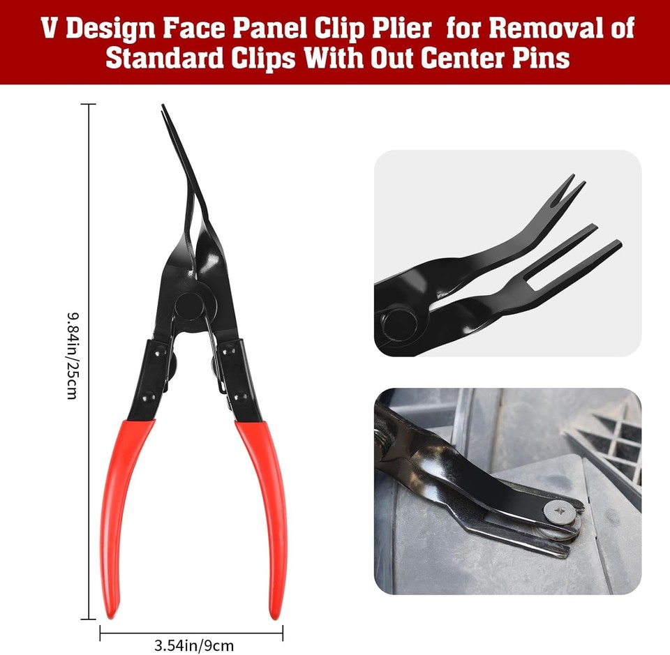 Body Clip Pliers Set, Includes 30-Degree and 80-Degree Push Pin Pliers ...