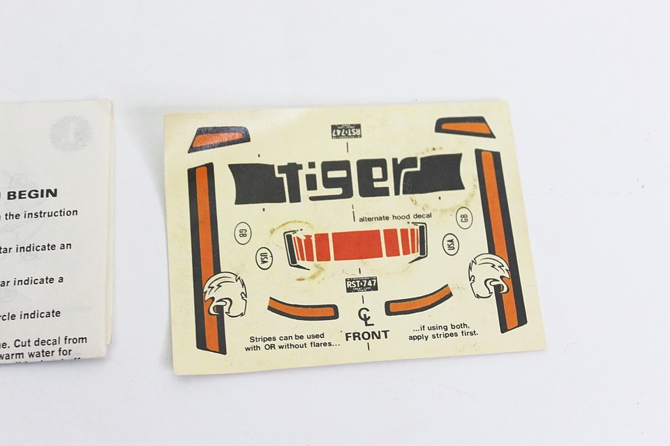 Vintage SUNBEAM TIGER 1/25 Scale Instructions and Decals AMT 1979 | eBay