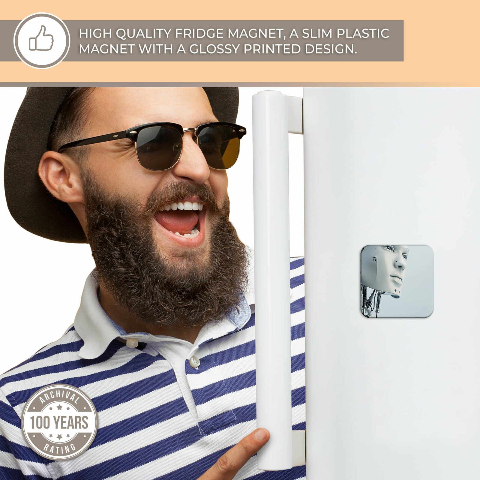 Awesome Fridge Magnet - Futuristic Robot Artificial Intelligence Cool ...