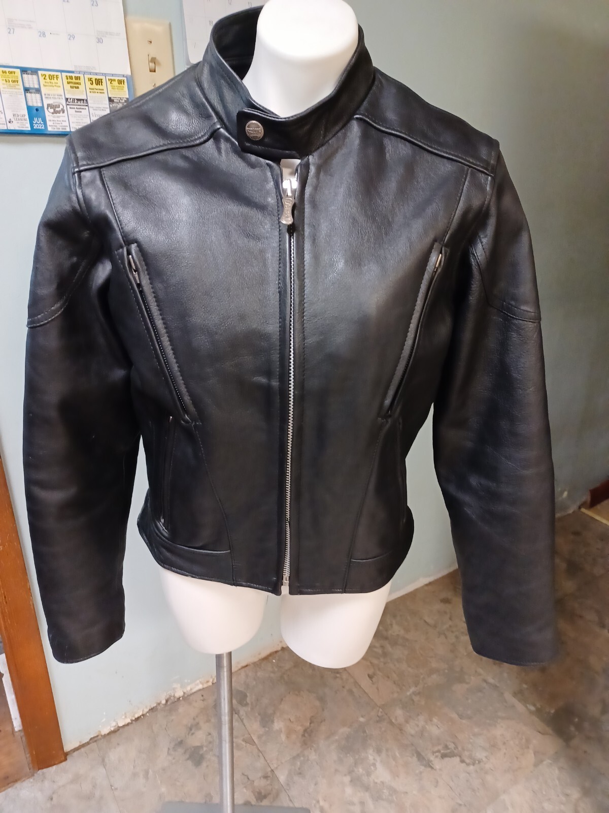 Wilsons Leather Open Road Black Motorcycle Jacket / C… - Gem