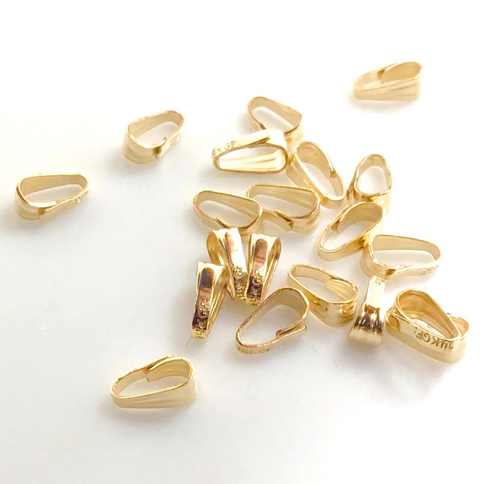 14k Gold Filled 2.2x5.3mm Small Locket Bails 10pcs | eBay