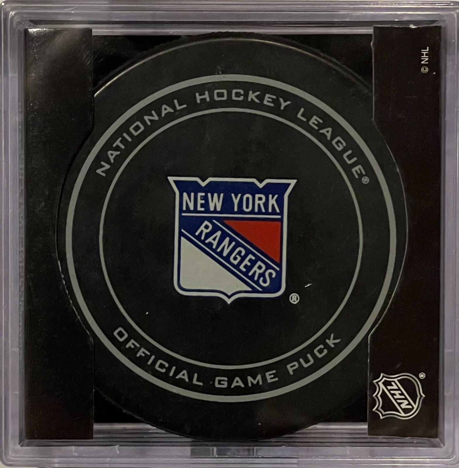 NEW YORK RANGERS 100TH ANNIVERSARY 1917-2017 NHL OFFICIAL GAME PUCK W ...