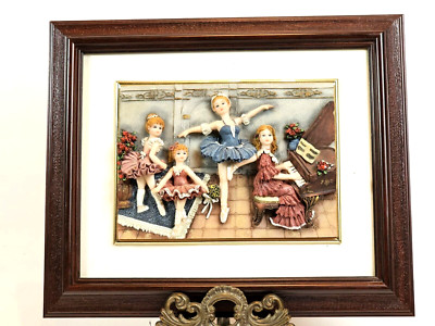 Vintage MONTEFIORI COLLECTION 3D Ballet Dancers Framed Wall Art - 12" W ...