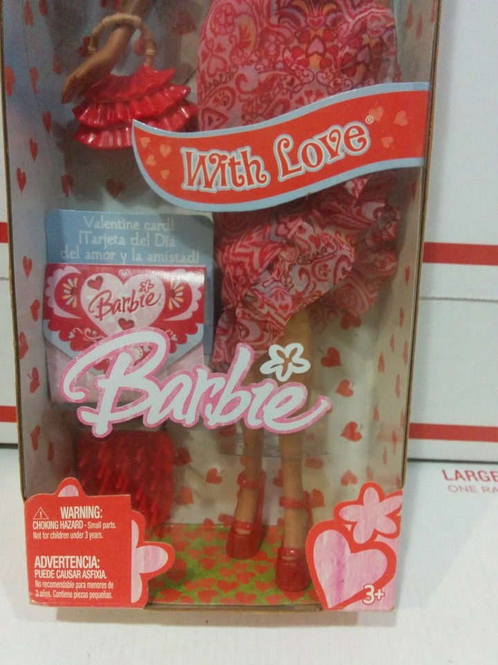 2005 Mattel With Love Barbie Doll Valentine's Day African American Dark ...
