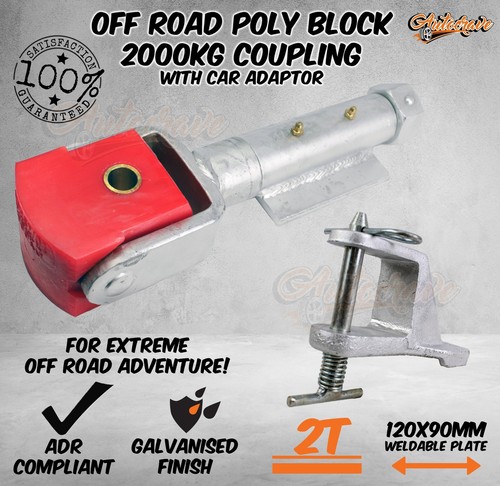 Off-Road Poly Block Coupling Gal Weldable with Car Adapter 2000KG T PIN ...