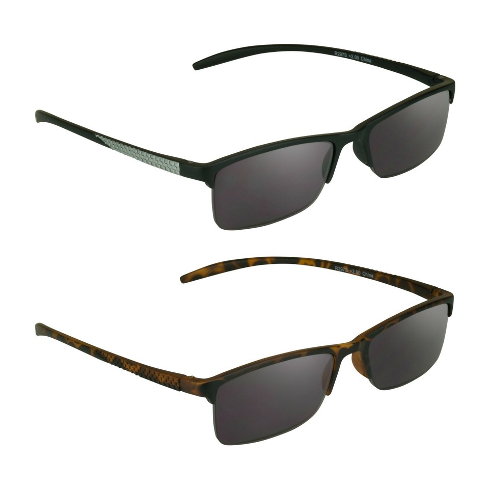 Tinted Reading Sunglass Men Women Full Sun Readers Rectangle Half Frame ...