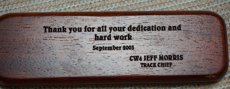 Presentation Army APACHE Test Pilot pen & pencil set w idents see photo ...