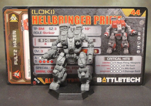 Battletech Hellbringer Mech + Pilot Cards Alpha Clan Heavy Striker Star ...